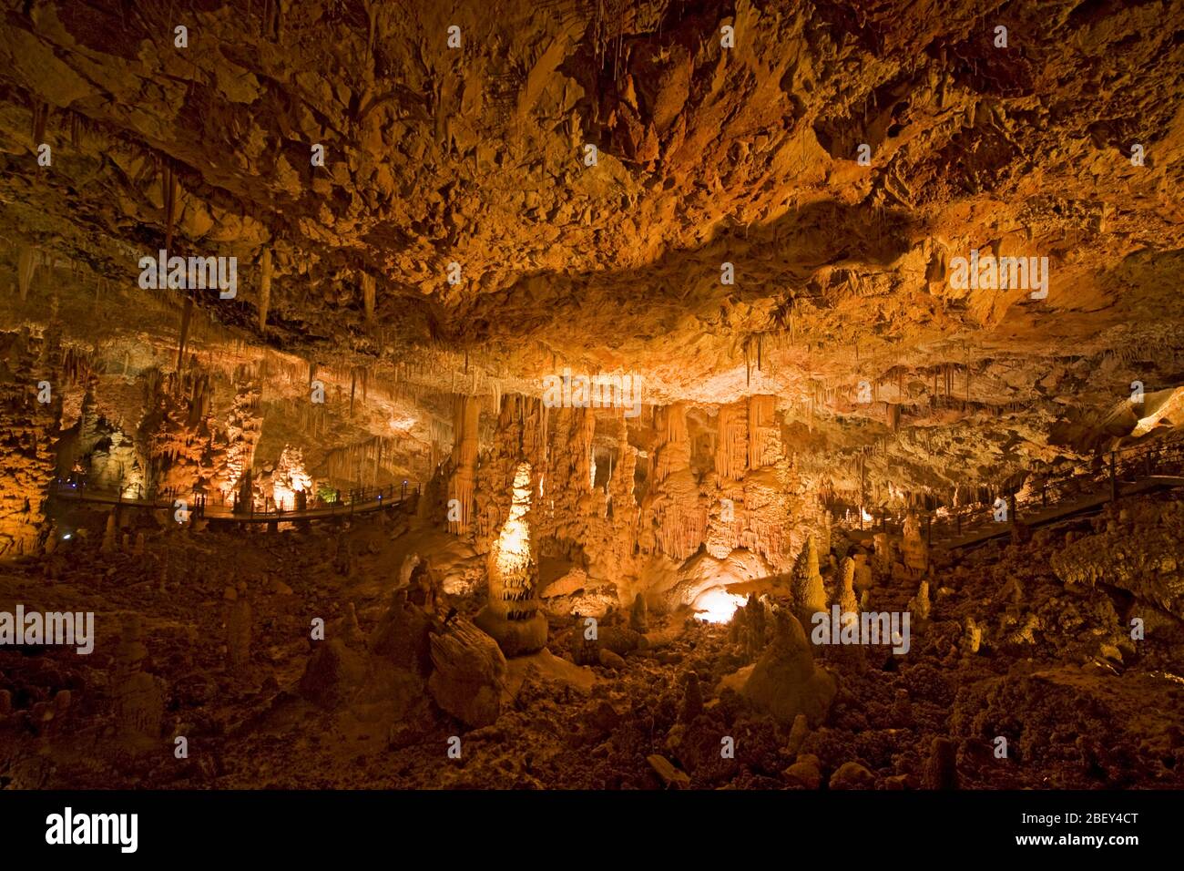 Interior of the Avshalom Stalactite Cave Nature Reserve (also called ...