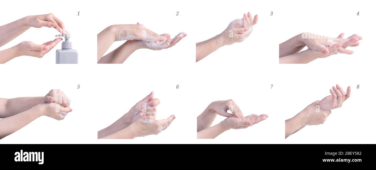 Hand Washing Steps High Resolution Stock Photography and Images - Alamy