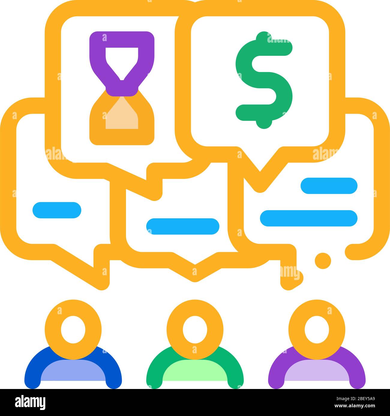 different values of people icon vector outline illustration Stock ...