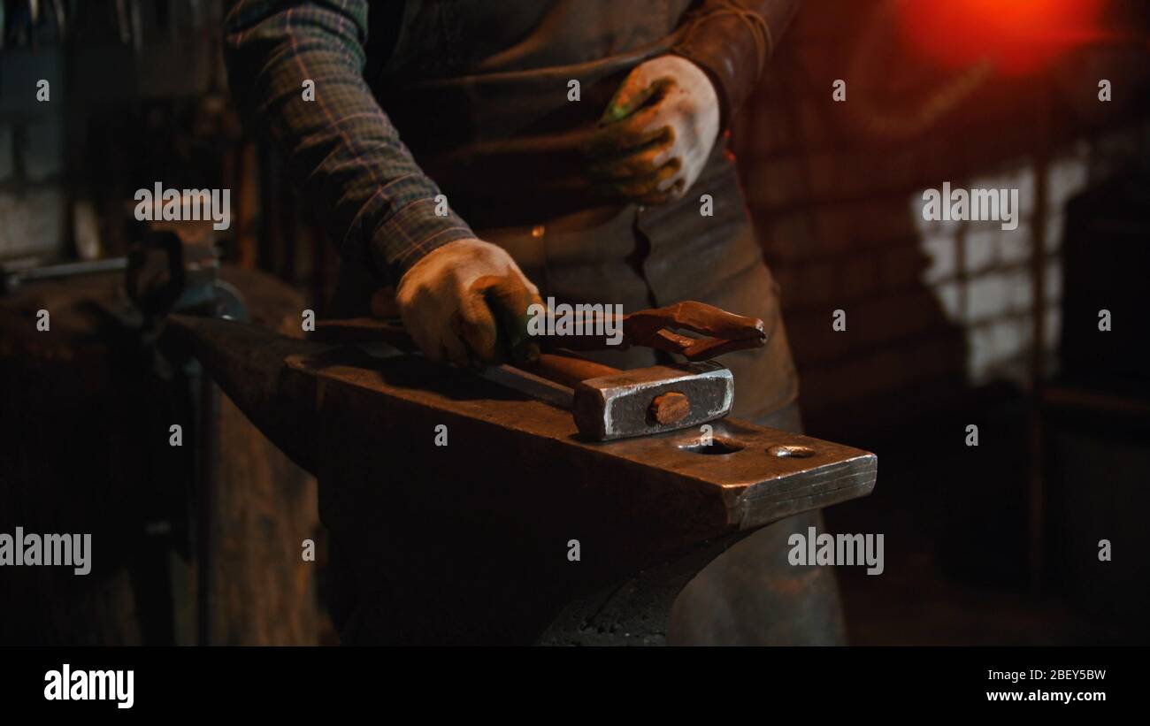 Forging industry man putting instruments hi-res stock photography and ...