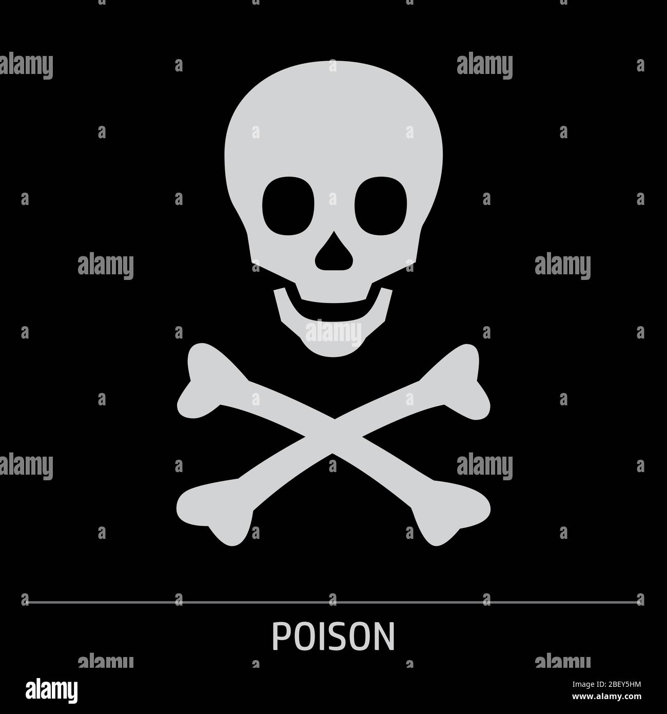 Skull crossbones poison sign over hi-res stock photography and images ...