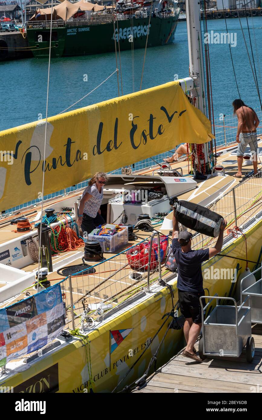 Cape Town, South Africa. 2019. Clipper 70 racing yacht Punta Del Este ...