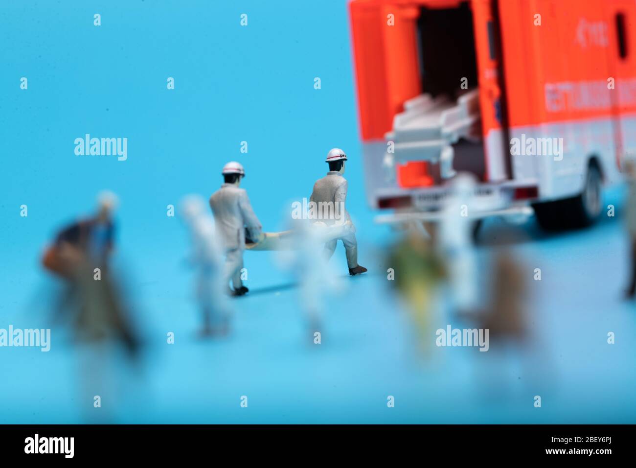 The ambulance rescue in the crowd Stock Photo - Alamy