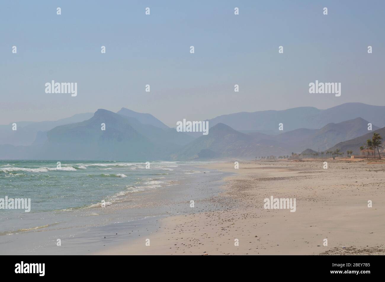 Remote tropical beach near mughsail, Oman Stock Photo - Alamy