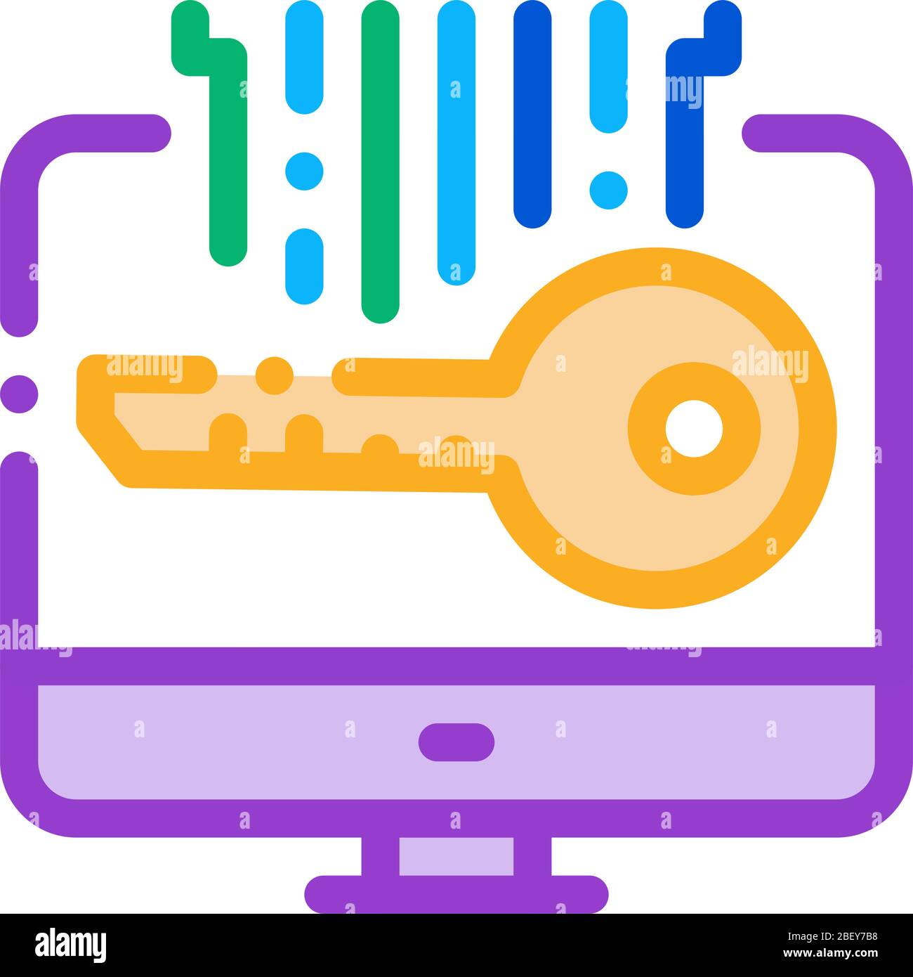security key icon vector outline illustration Stock Vector Image & Art ...