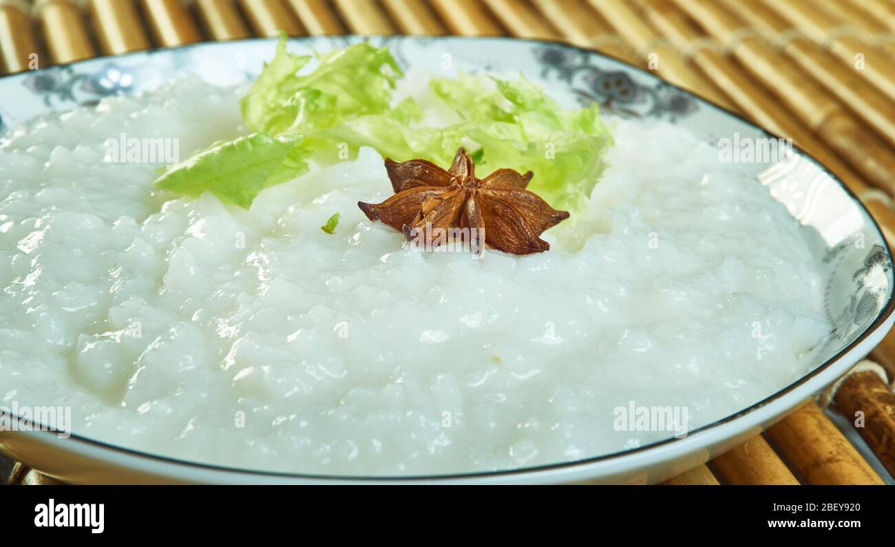 Congee type of rice porridge or gruel. food of the Tamil people of ...