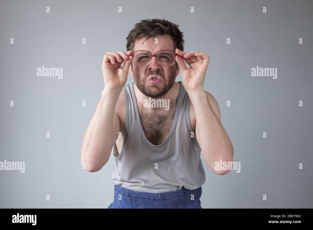 Squinting checking hi-res stock photography and images - Alamy