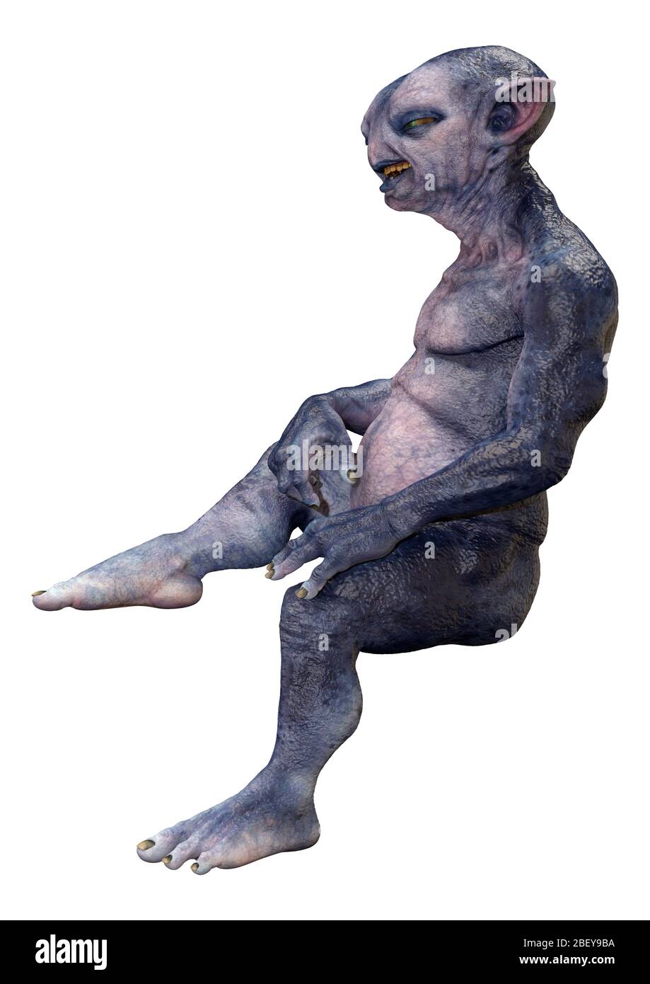 3D rendering of a blue alien isolated on white background Stock Photo ...