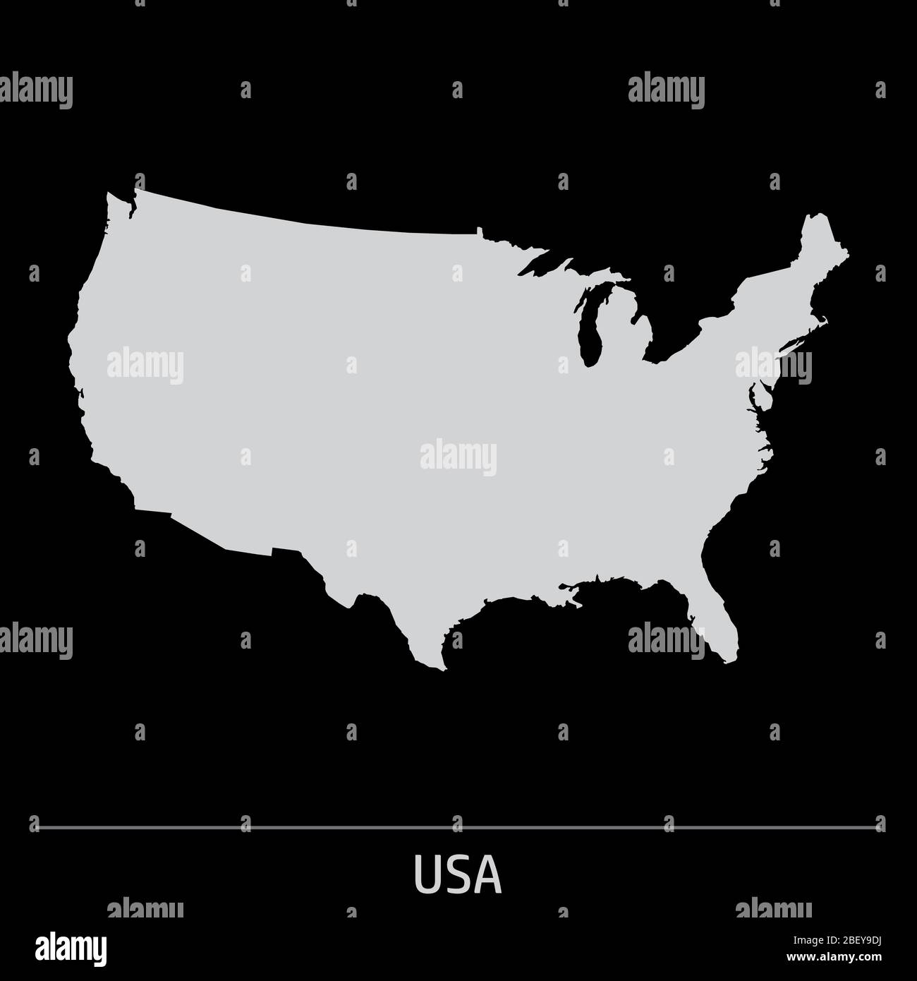 United states map blank hi-res stock photography and images - Alamy