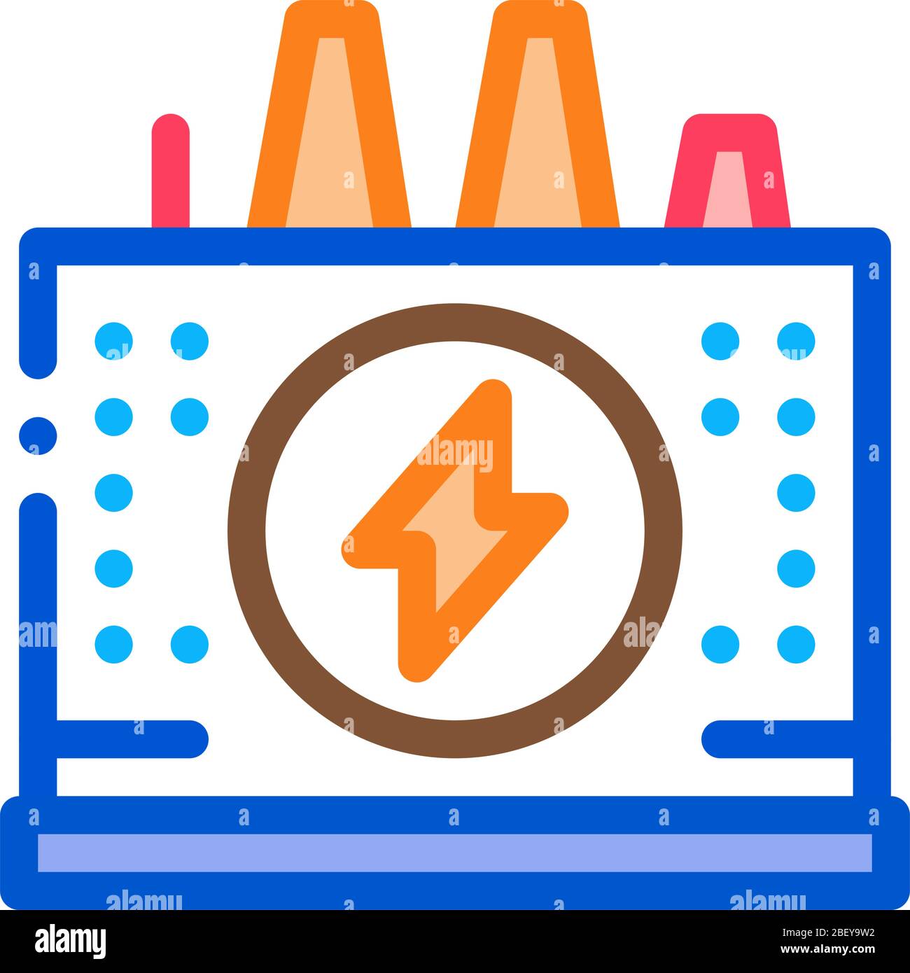 power station icon vector outline illustration Stock Vector Image & Art ...