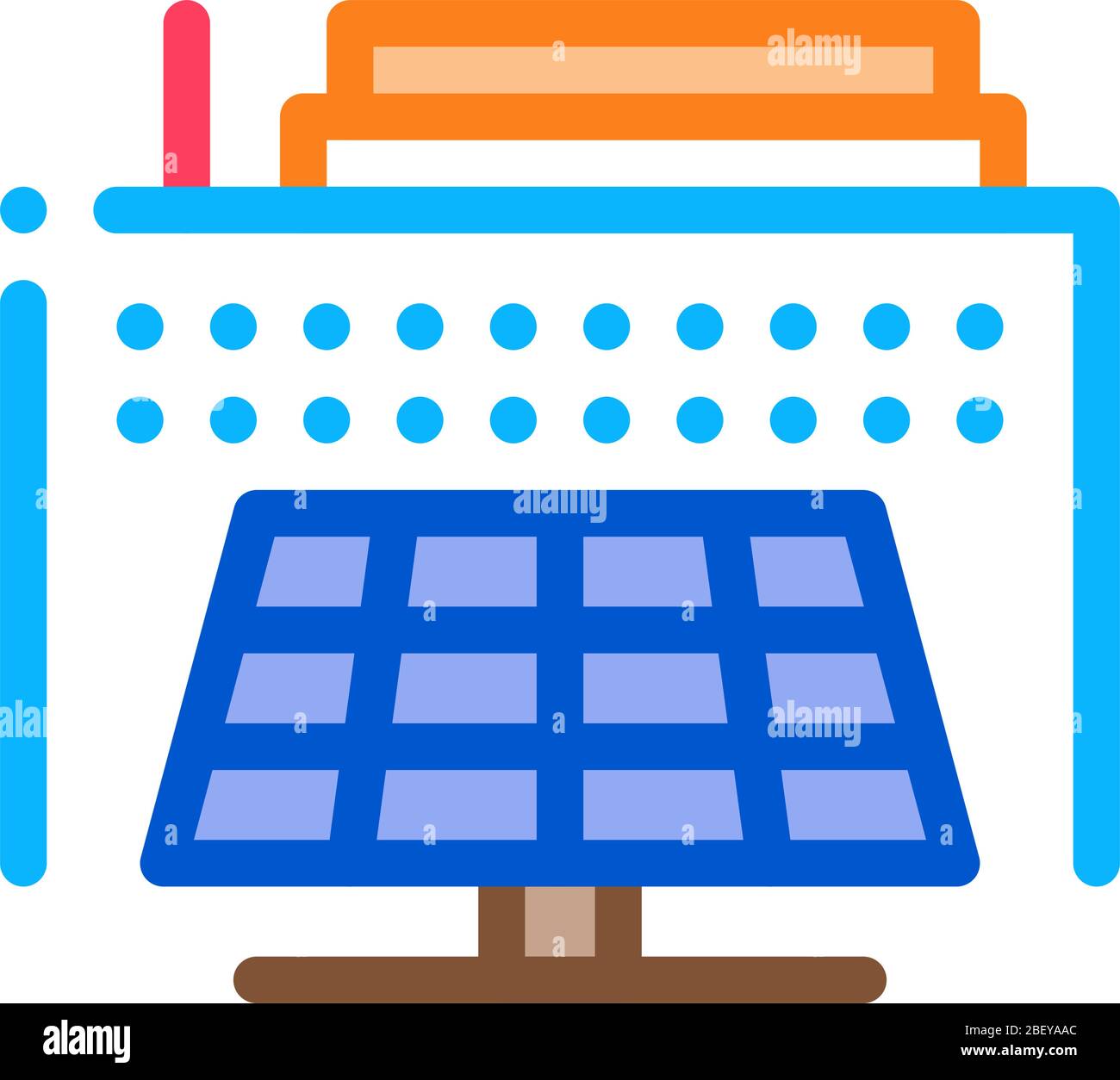 thermal solar stations icon vector outline illustration Stock Vector ...