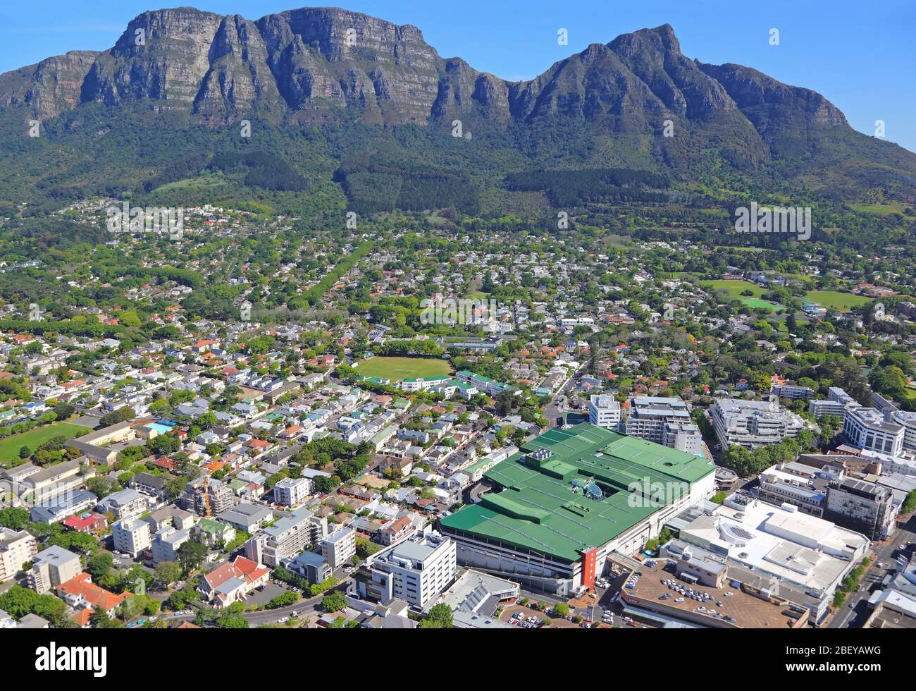 Aerial photo of Cavendish Shopping Centre and Claremont Stock Photo - Alamy