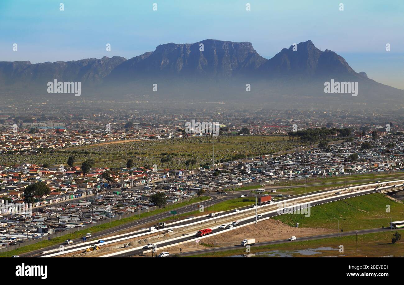 Aerial photo of N2 National Road construction Stock Photo - Alamy