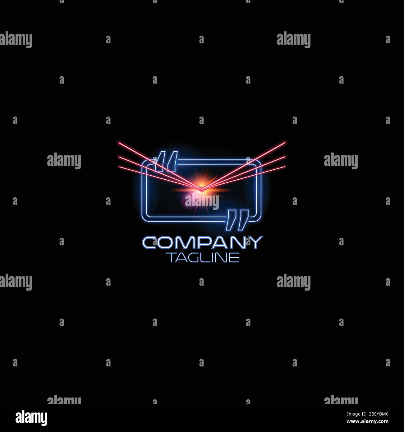 Box Neon Sign Vector. Gift neon sign. Neon frame for your design ...