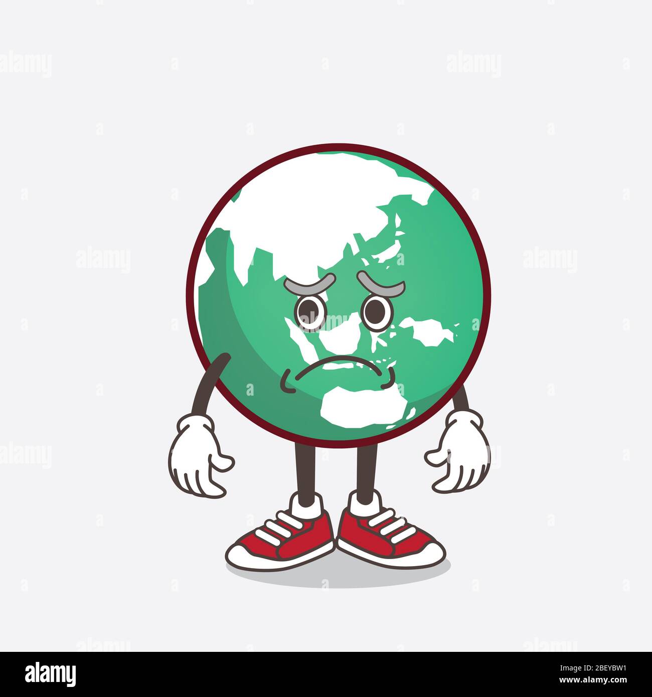 An illustration of Planet Earth cartoon mascot character having an ...