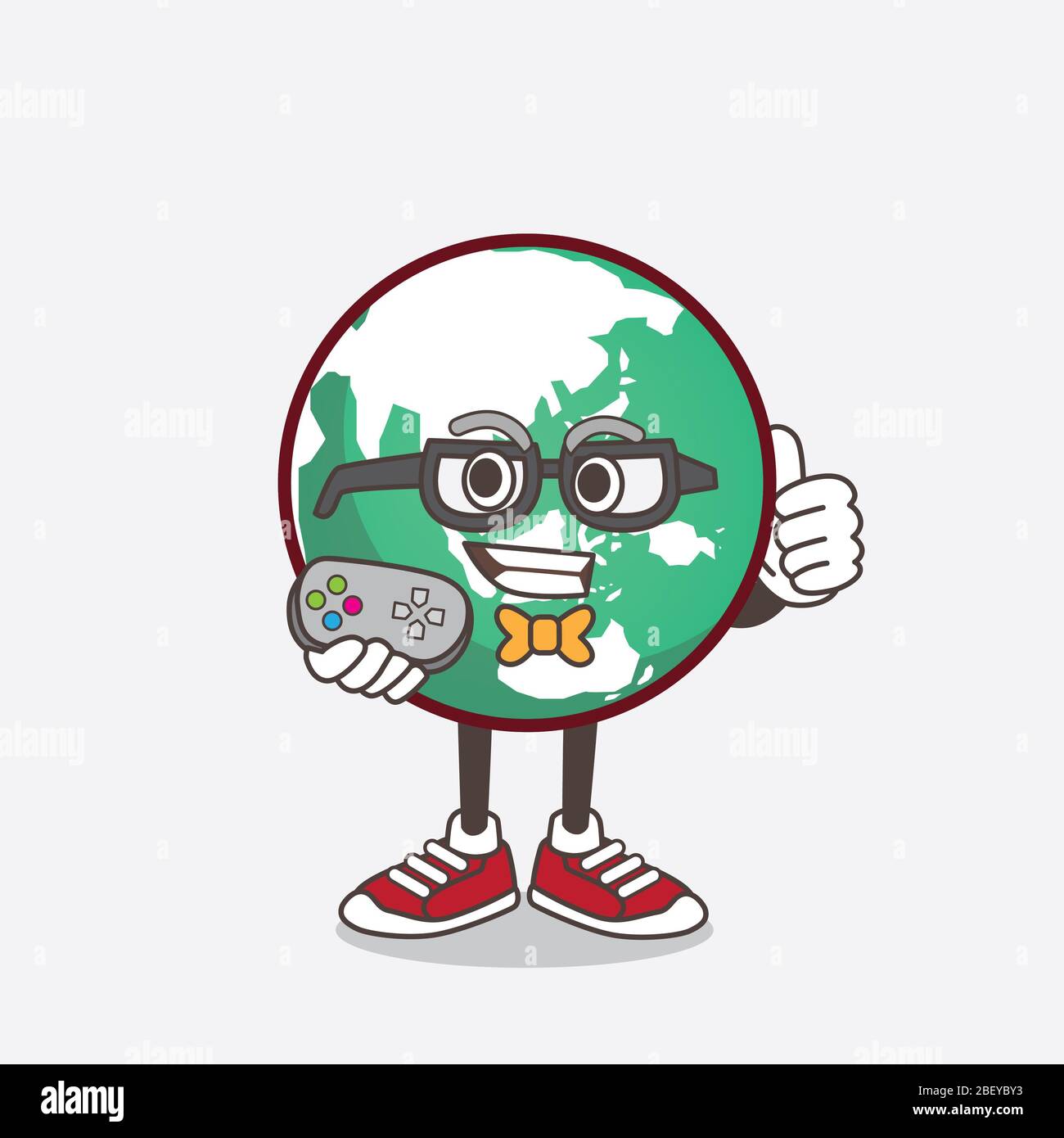 An illustration of Planet Earth cartoon mascot character as attractive ...