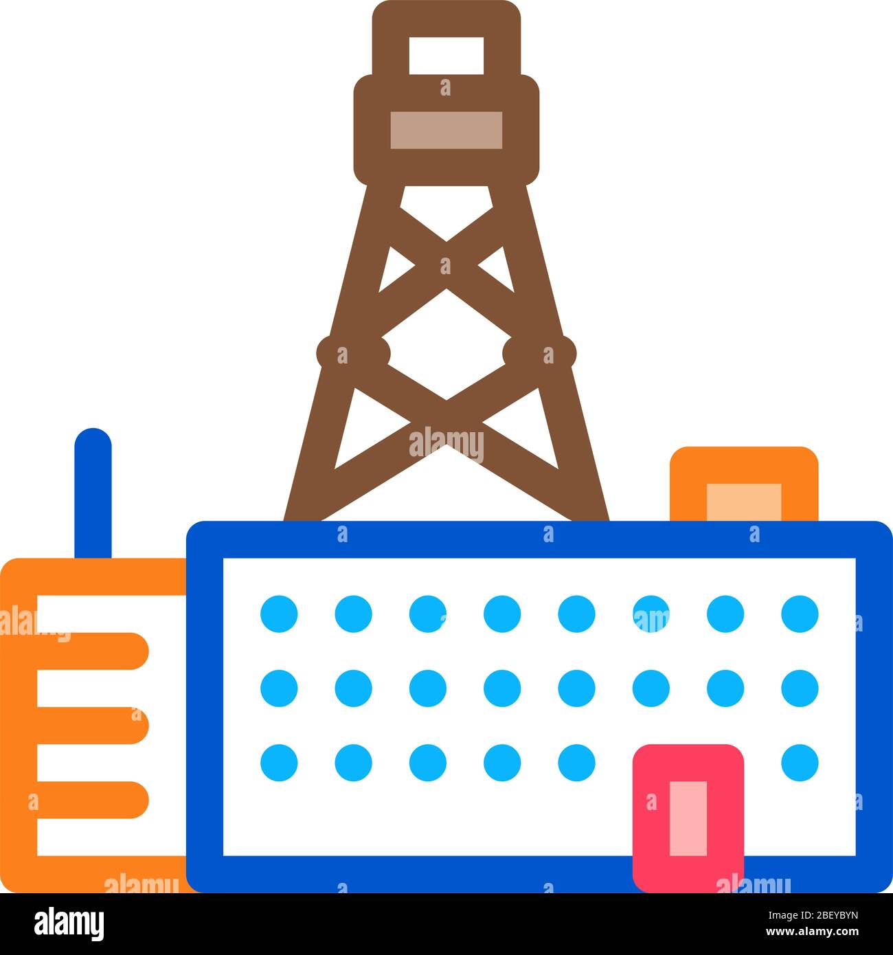 telephone connection station tower icon vector outline illustration ...