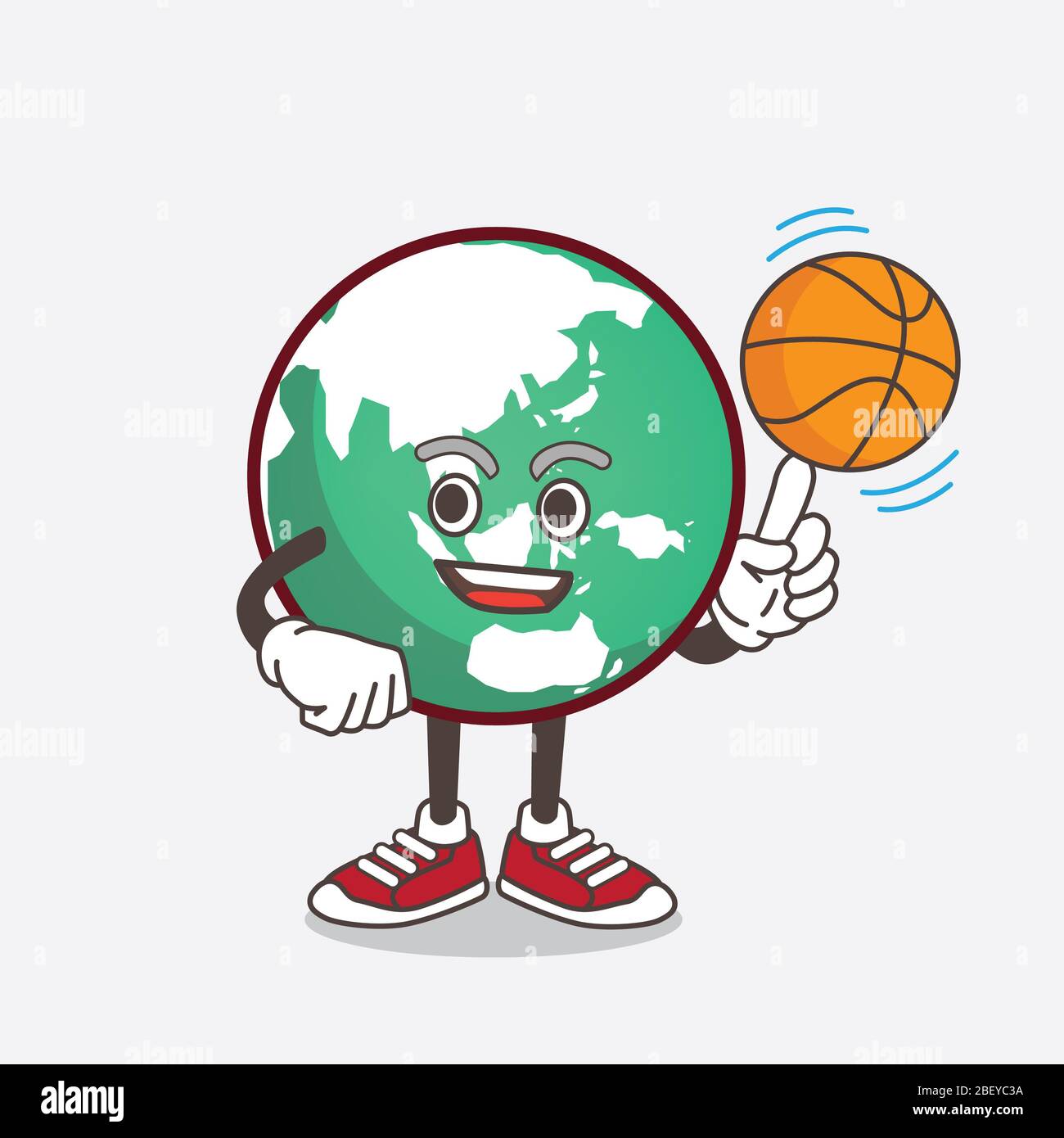 Basketball Cartoon Holding Earth Kingjames Shows Off His “Captain