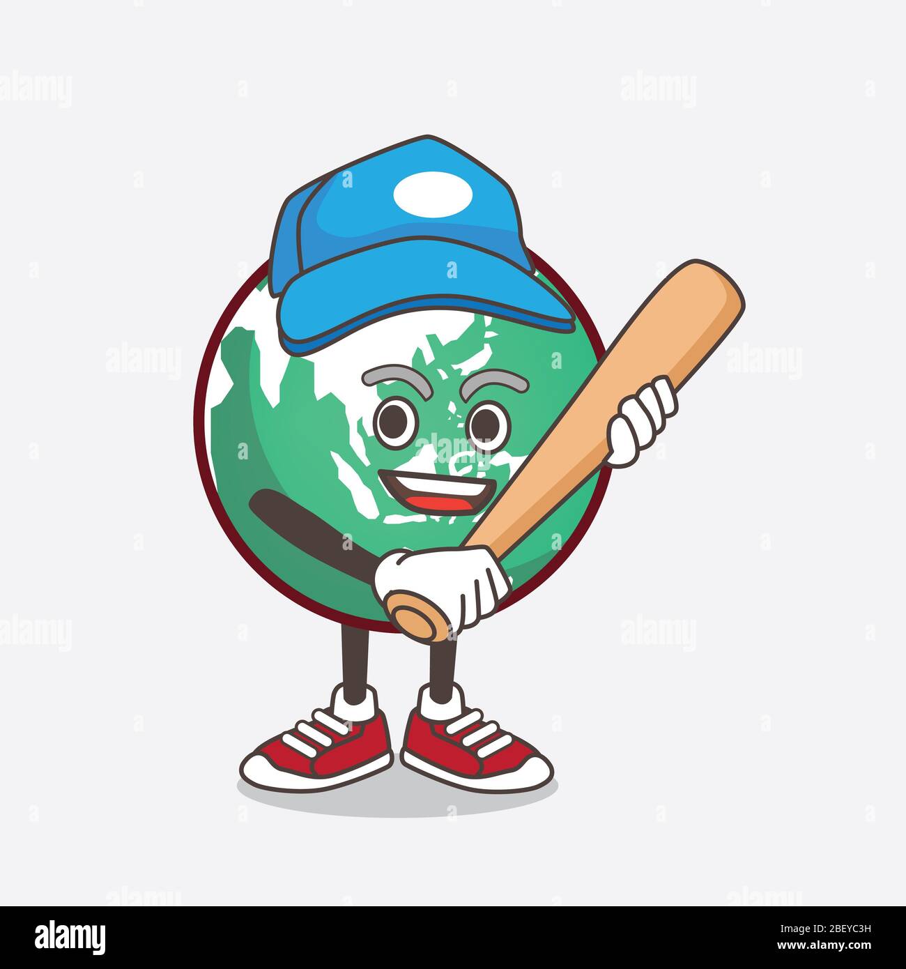 An illustration of Planet Earth cartoon mascot character playing ...