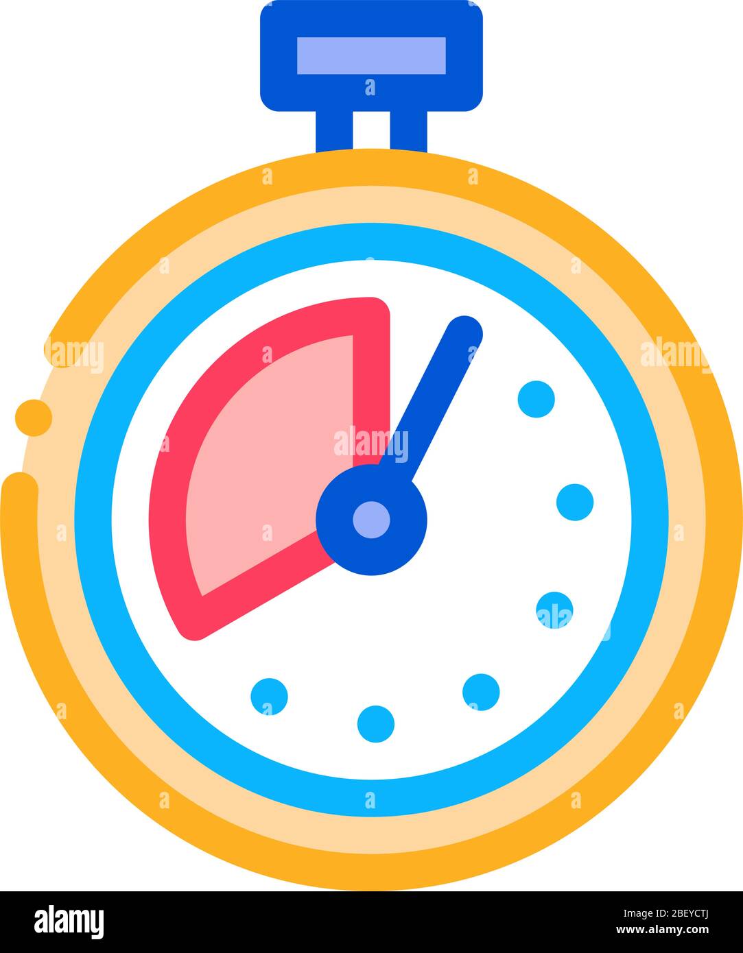 timer stopwatch icon vector outline illustration Stock Vector Image ...