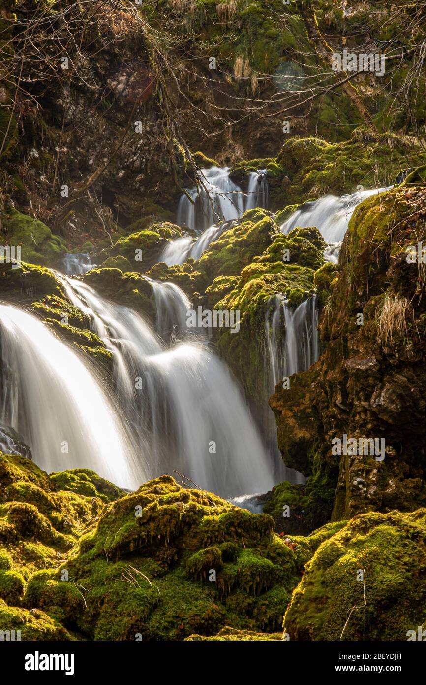 Water flowing over rocks, Voje valley, Bohinj Stock Photo - Alamy
