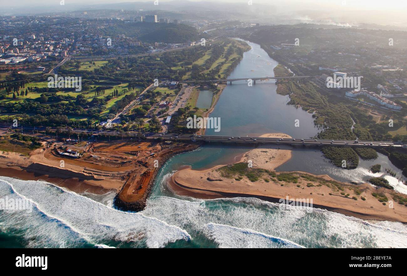 Aerial view of Umgeni River Bridge Stock Photo - Alamy