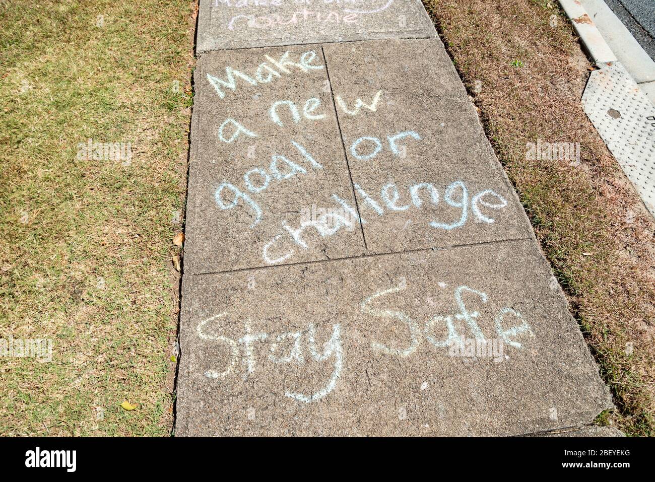 A graffiti with a message saying 'Stay Safe' during Coronavirus crisis ...