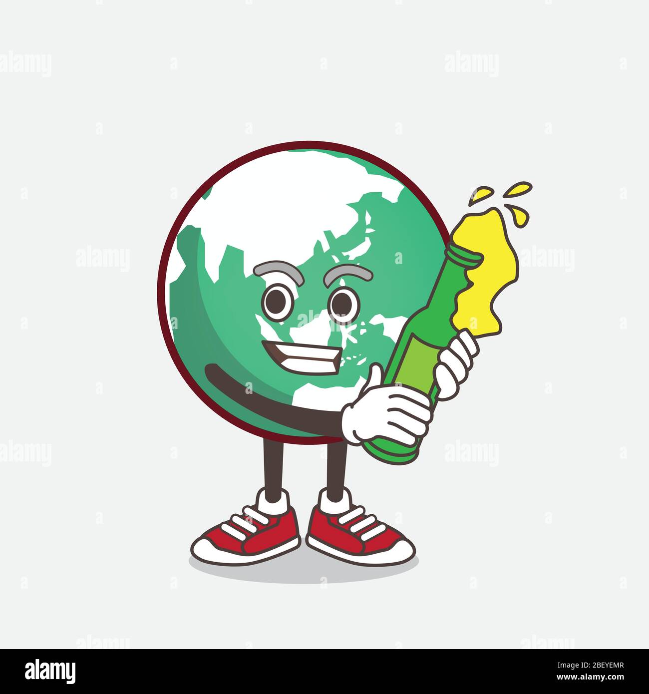 Earth Globe Vector Mascot Illustration Stock Vector Image & Art - Alamy
