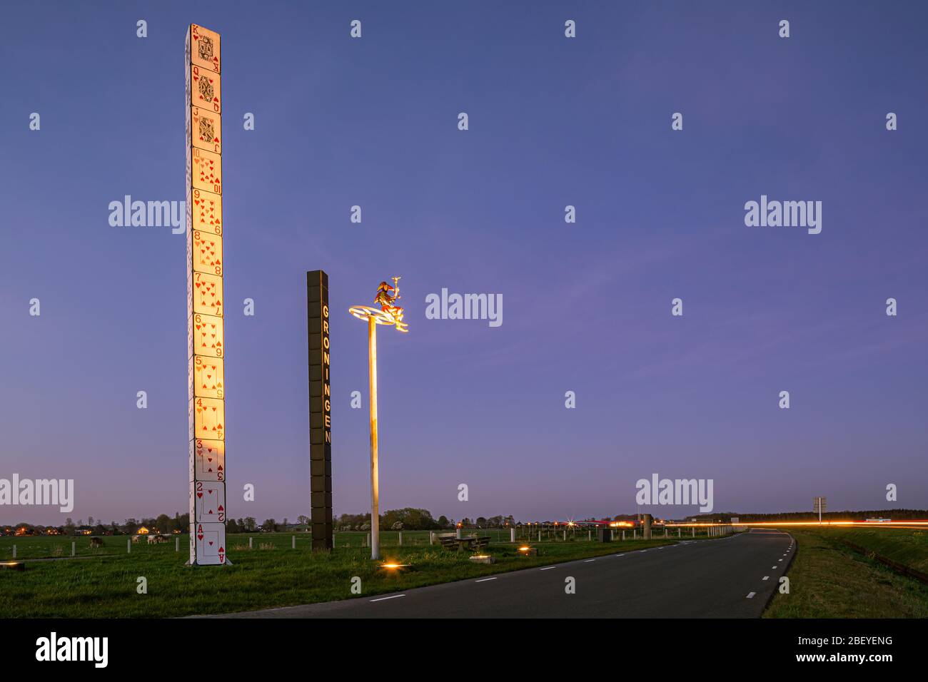 Three towers protrude high above the meadow: a "Map Tower", a "Name ...