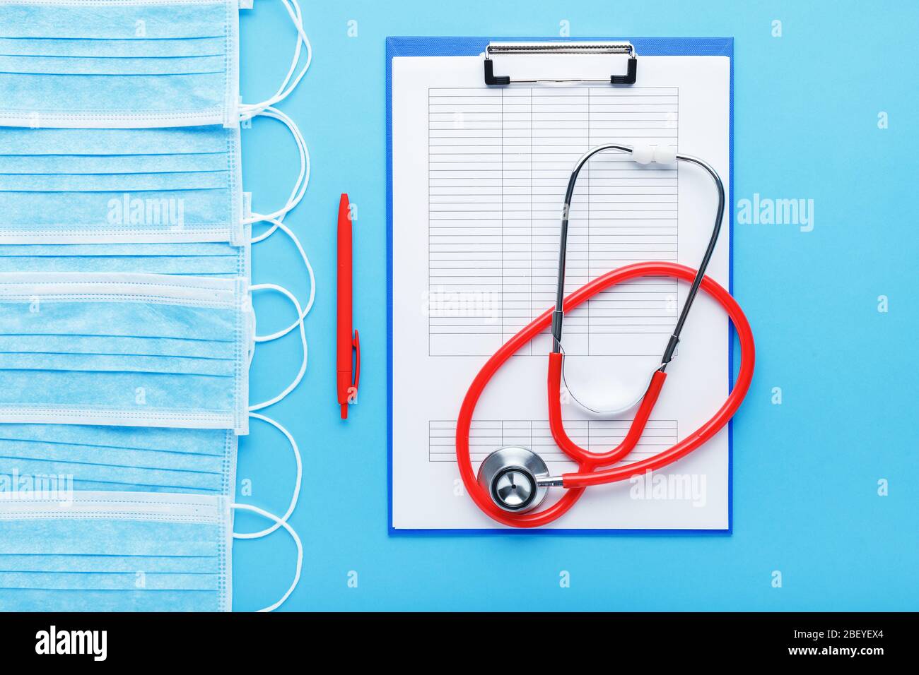 Prevention Coronovirus, Covid-19 test analysis form and Face surgical ...