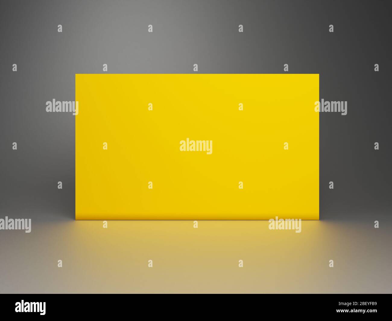 3D Render of Abstract Yellow Composition. Minimal Studio Stock Photo ...