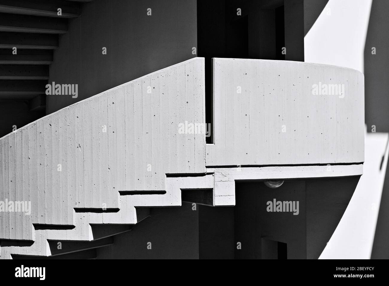 Concrete stairs of a modern building (Pesaro, Italy, Europe Stock Photo ...