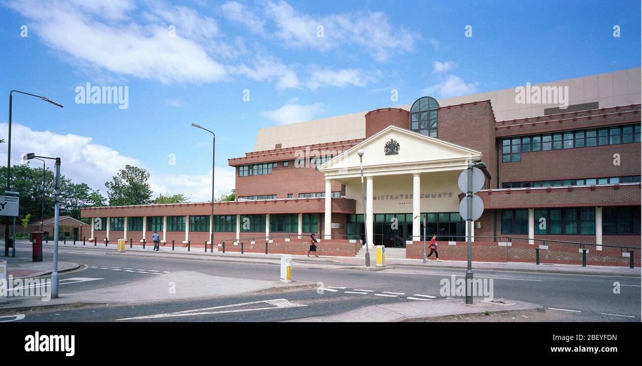 Brent Magistrates Court, London, Uk, in 1990 when newly built Stock ...