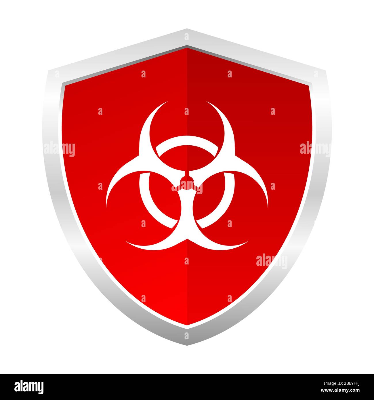 Virus shield icon, biohazard sign secure vector illustration Stock ...