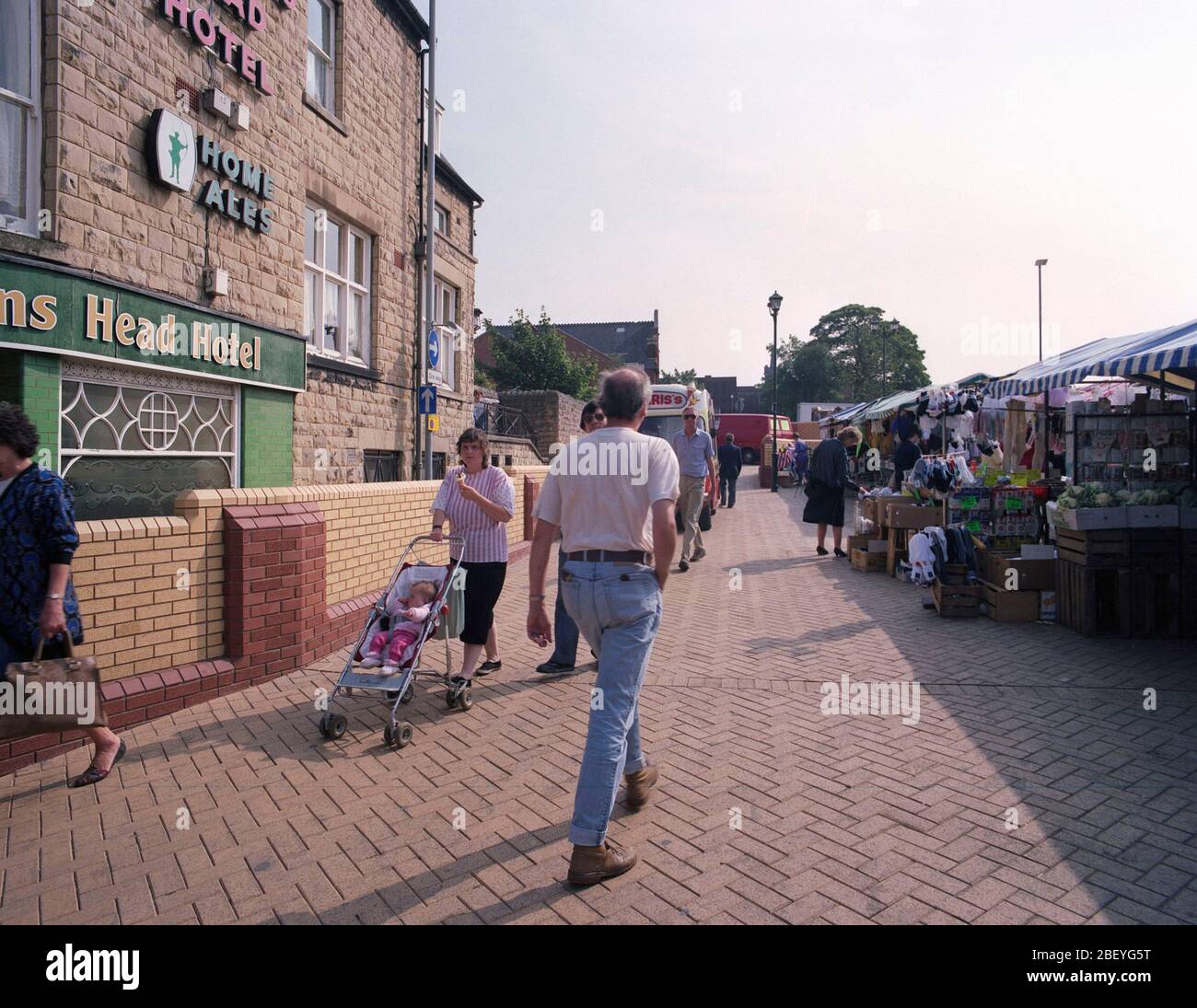 1990, Sutton in Ashfield town Centre, East Midlands, England, UK Stock ...