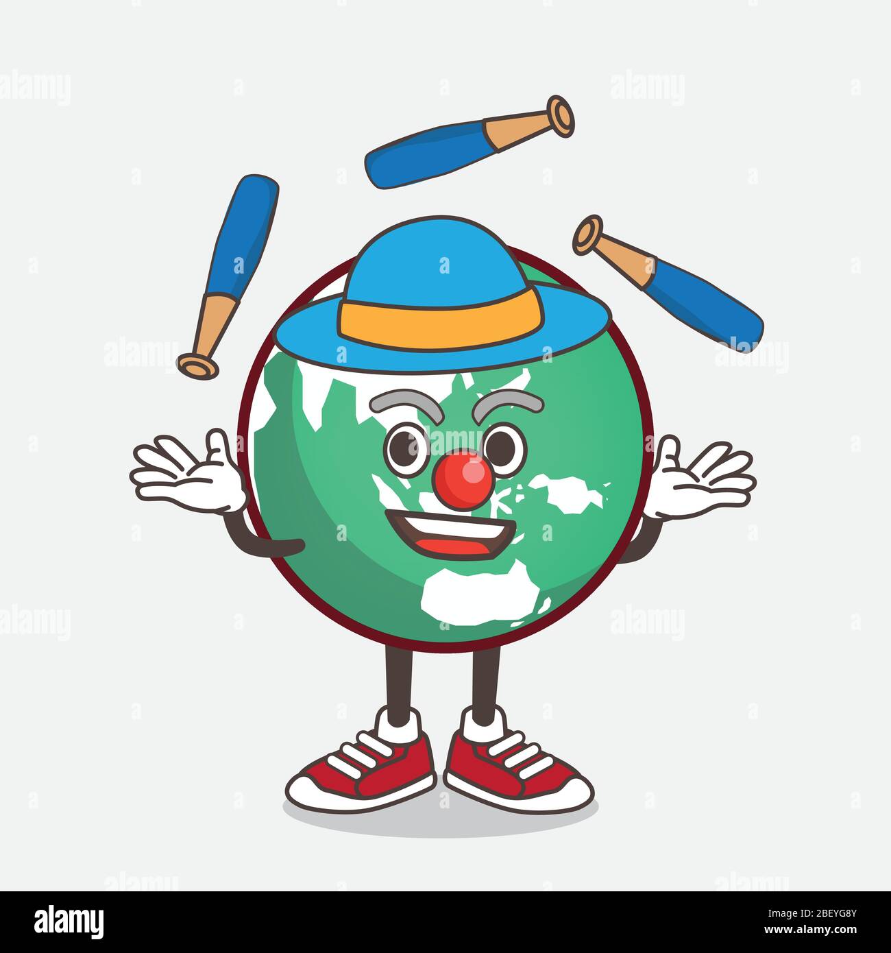 Earth Globe Vector Mascot Illustration Stock Vector Image & Art - Alamy