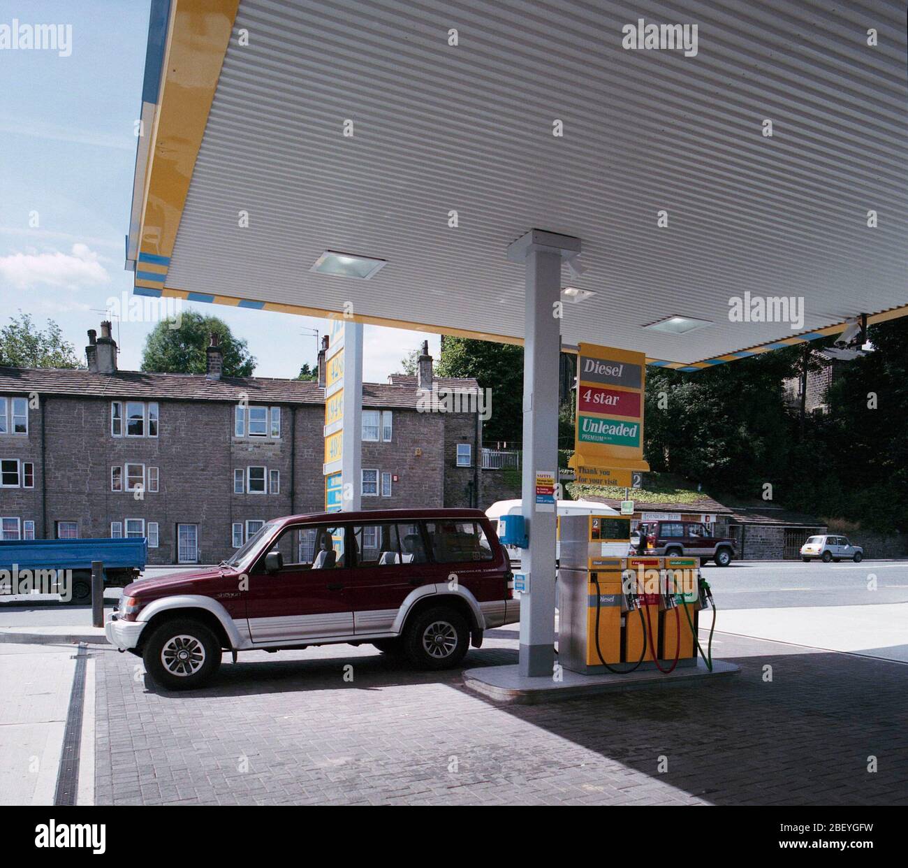 1992, Petrol Station, UK Stock Photo - Alamy