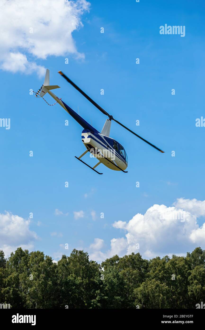 passenger helicopter flies at an air show Stock Photo - Alamy