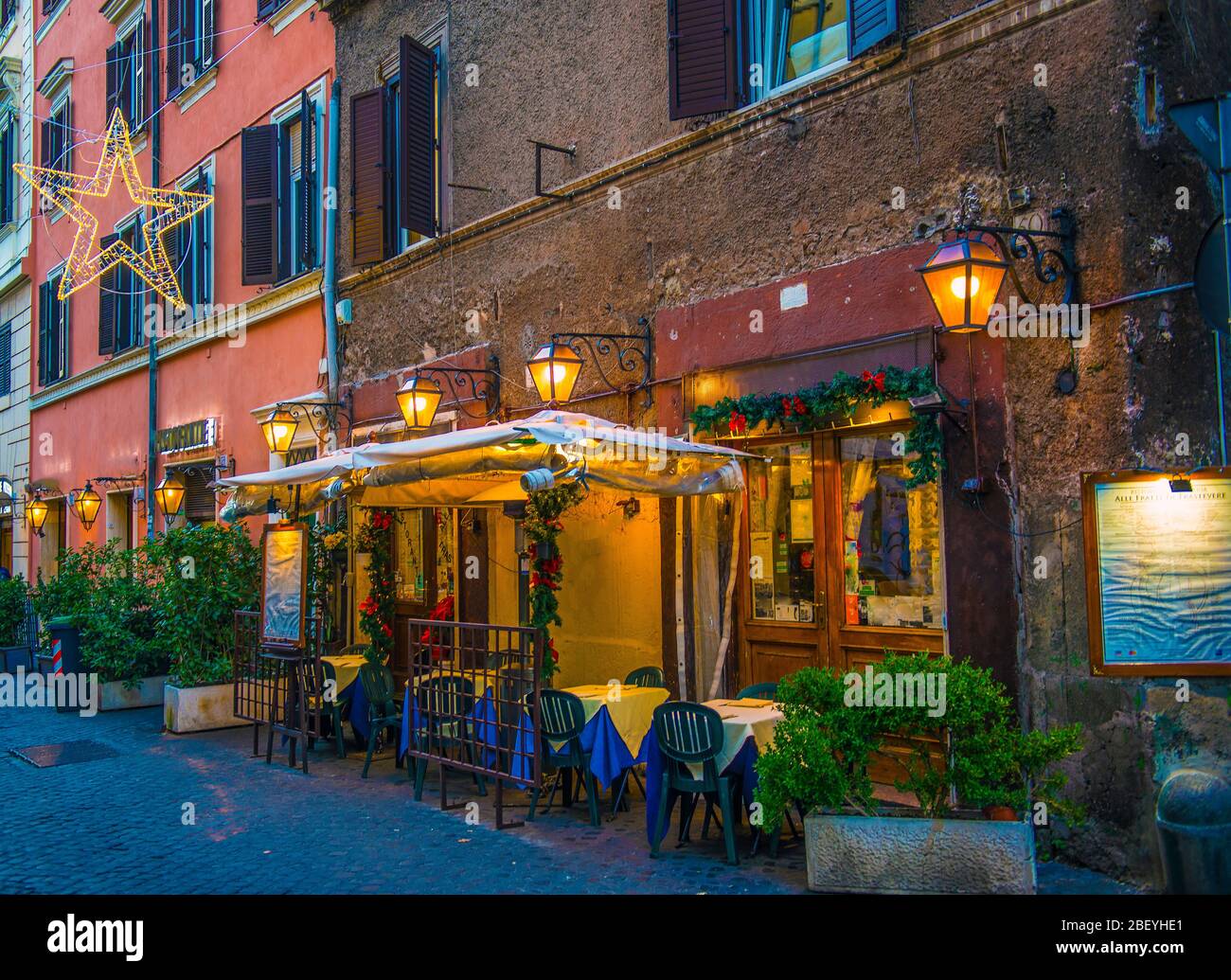 Beautiful Italian street of a small old provincial town Stock Photo - Alamy
