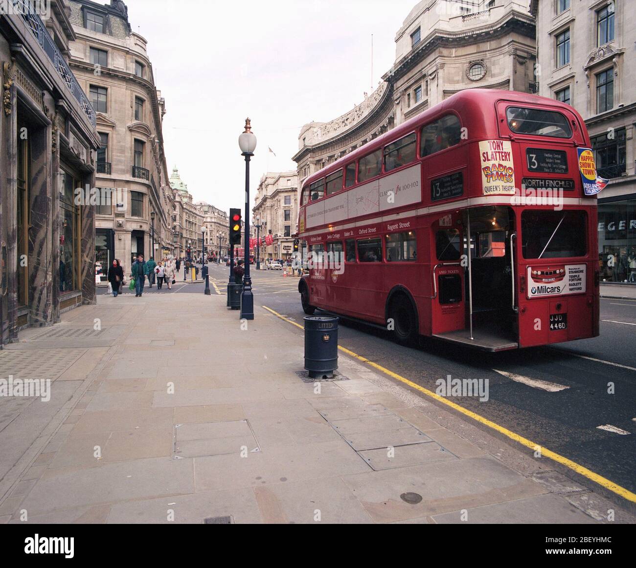 1992, people walking on Regent Street in Central London, UK Stock Photo ...