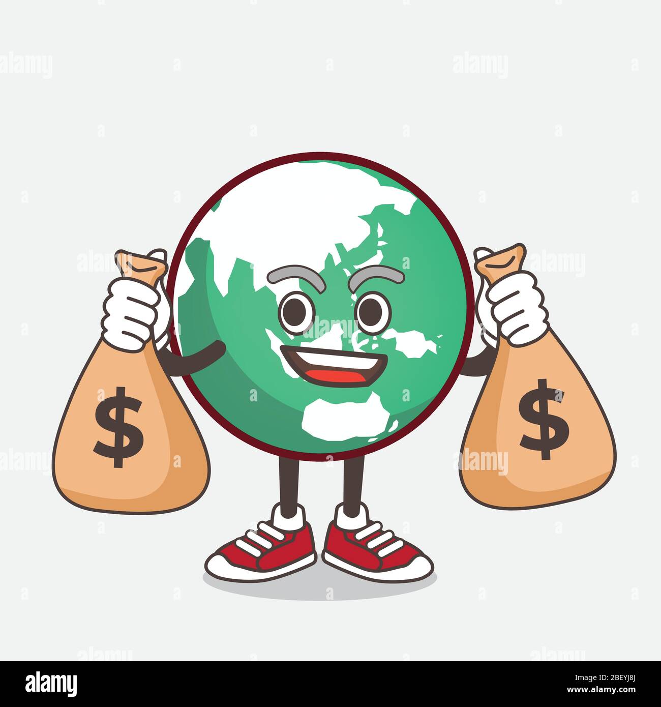 Earth Globe Vector Mascot Illustration Stock Vector Image & Art - Alamy