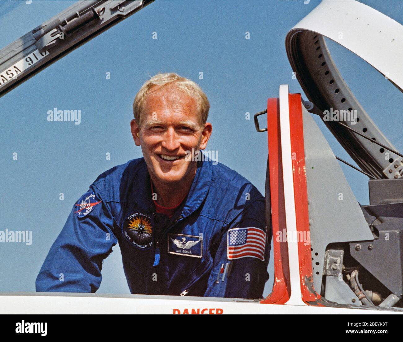 (August 1990) --- Astronaut Charles D. (Sam) Gemar, prepares to climb ...