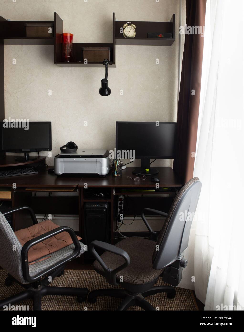 Two workplaces hi-res stock photography and images - Alamy