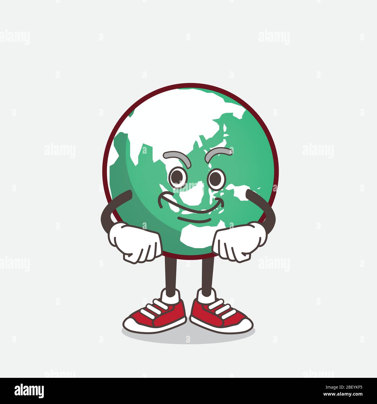 Earth Globe Vector Mascot Illustration Stock Vector Image & Art - Alamy