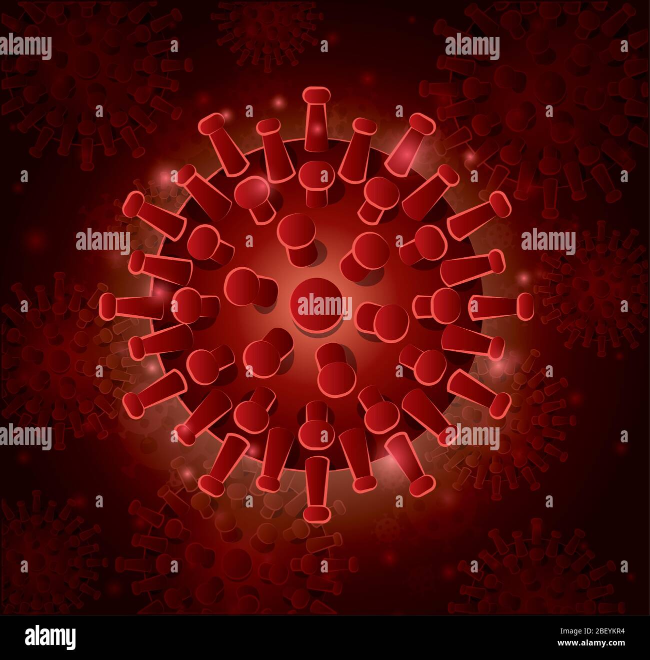 red covid 19 virus vector design Stock Vector Image & Art - Alamy