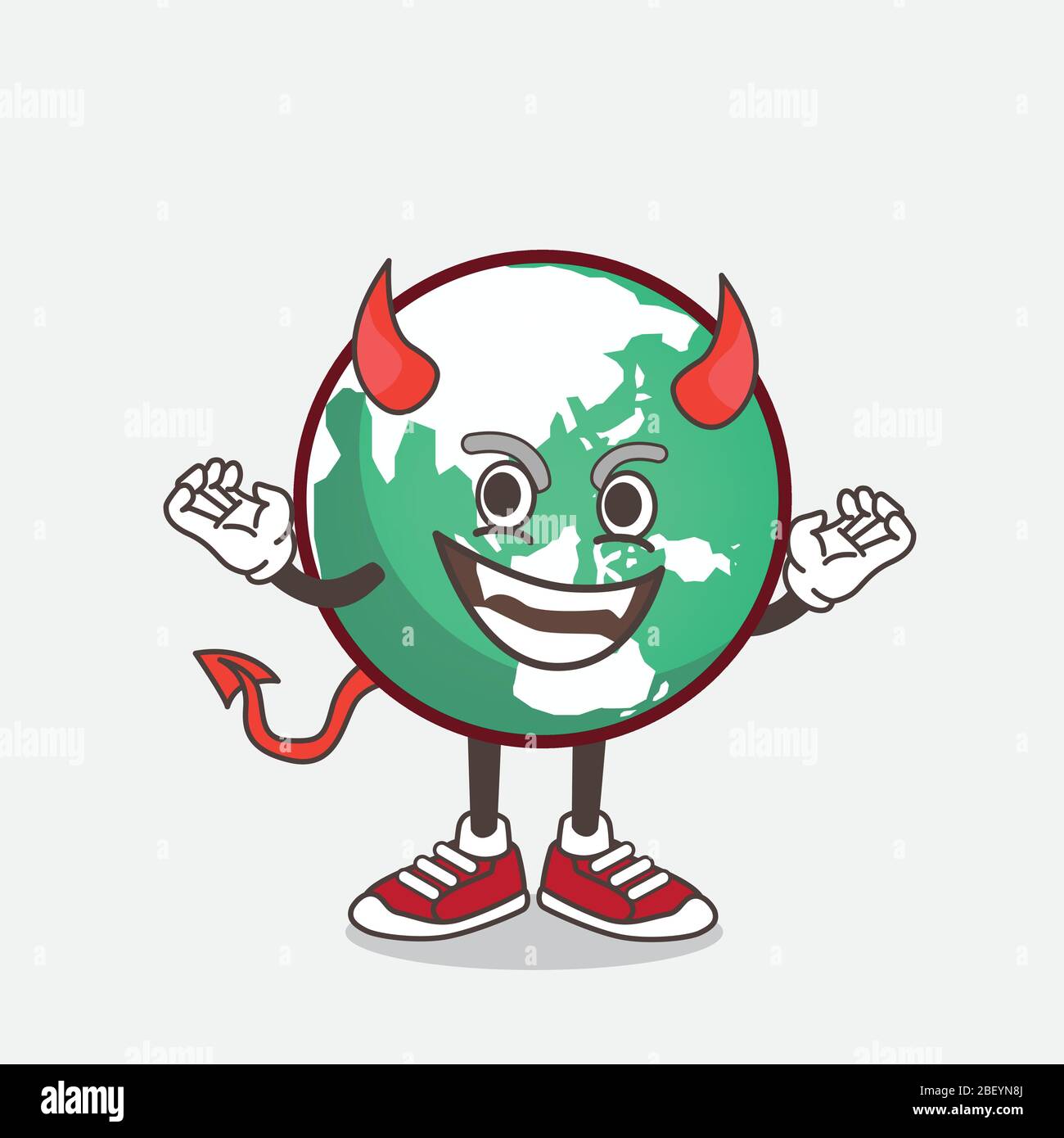 Earth Globe Vector Mascot Illustration Stock Vector Image & Art - Alamy