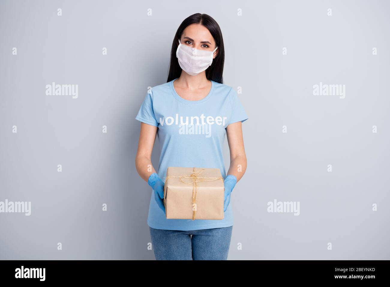 Portrait of her she nice attractive friendly kind girl voluntary worker ...