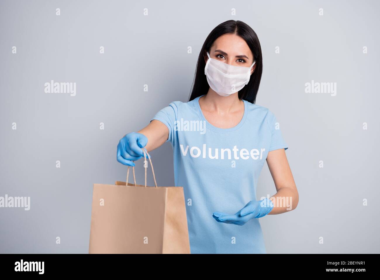 Portrait of her she nice attractive friendly girl voluntary worker job ...