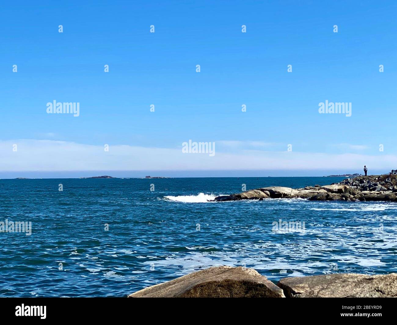 Mild storm causes the activity of the ocean Stock Photo - Alamy