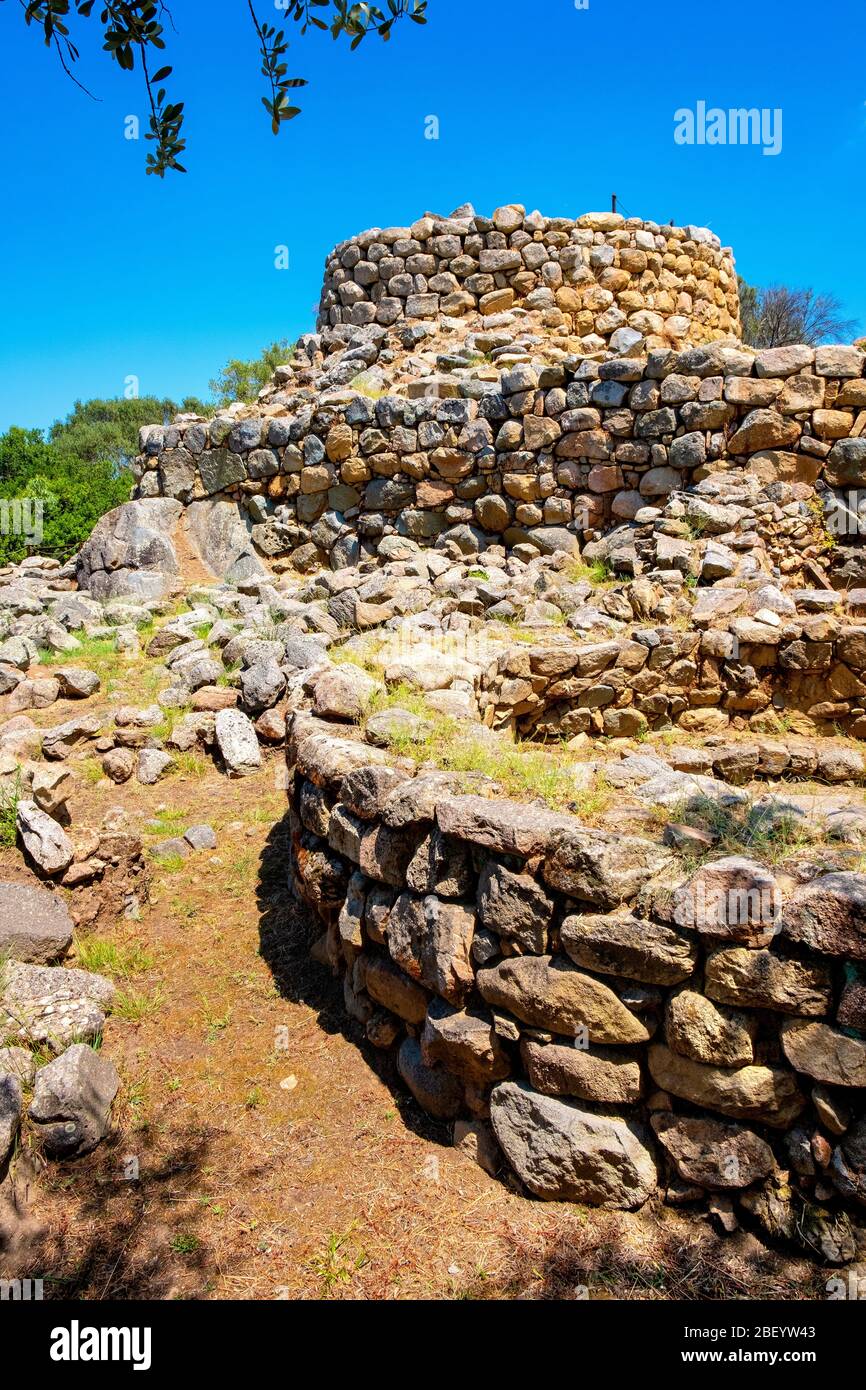 Arzachena, Sardinia / Italy - 2019/07/19: Archeological ruins of ...